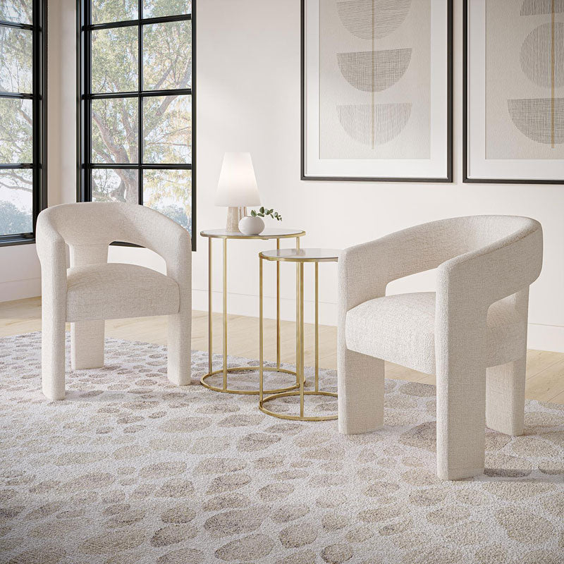 Ivy Upholstered Chair - Natural – Basics Carpet & Furniture